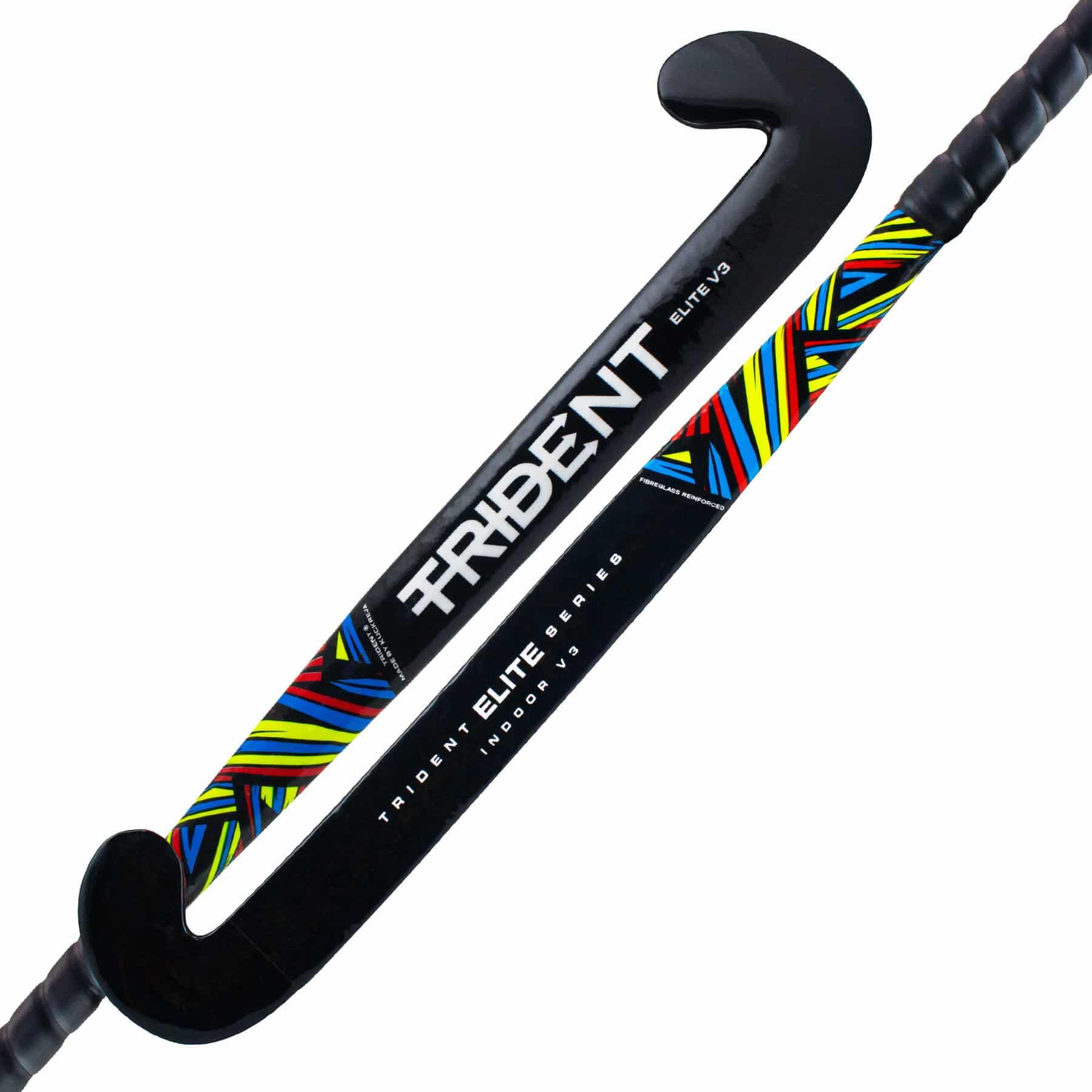 Trident Elite V3 Wooden Hockey Stick – Indoor (Black) - Skoolah