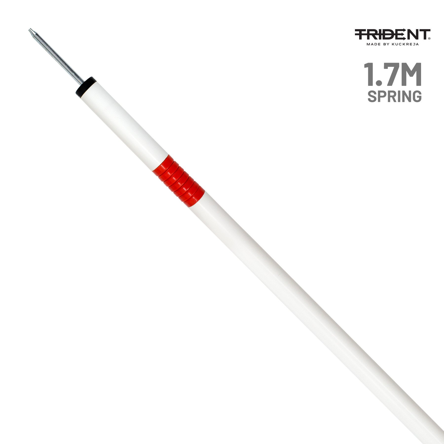Trident Slalom Pole with Spring – White - Skoolah