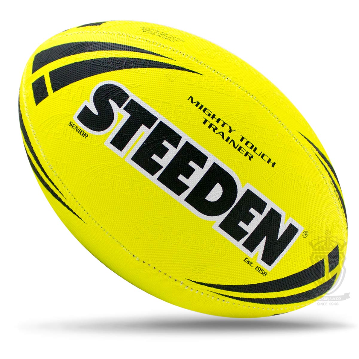 Steeden Mighty Touch Rugby Ball – Yellow - Skoolah