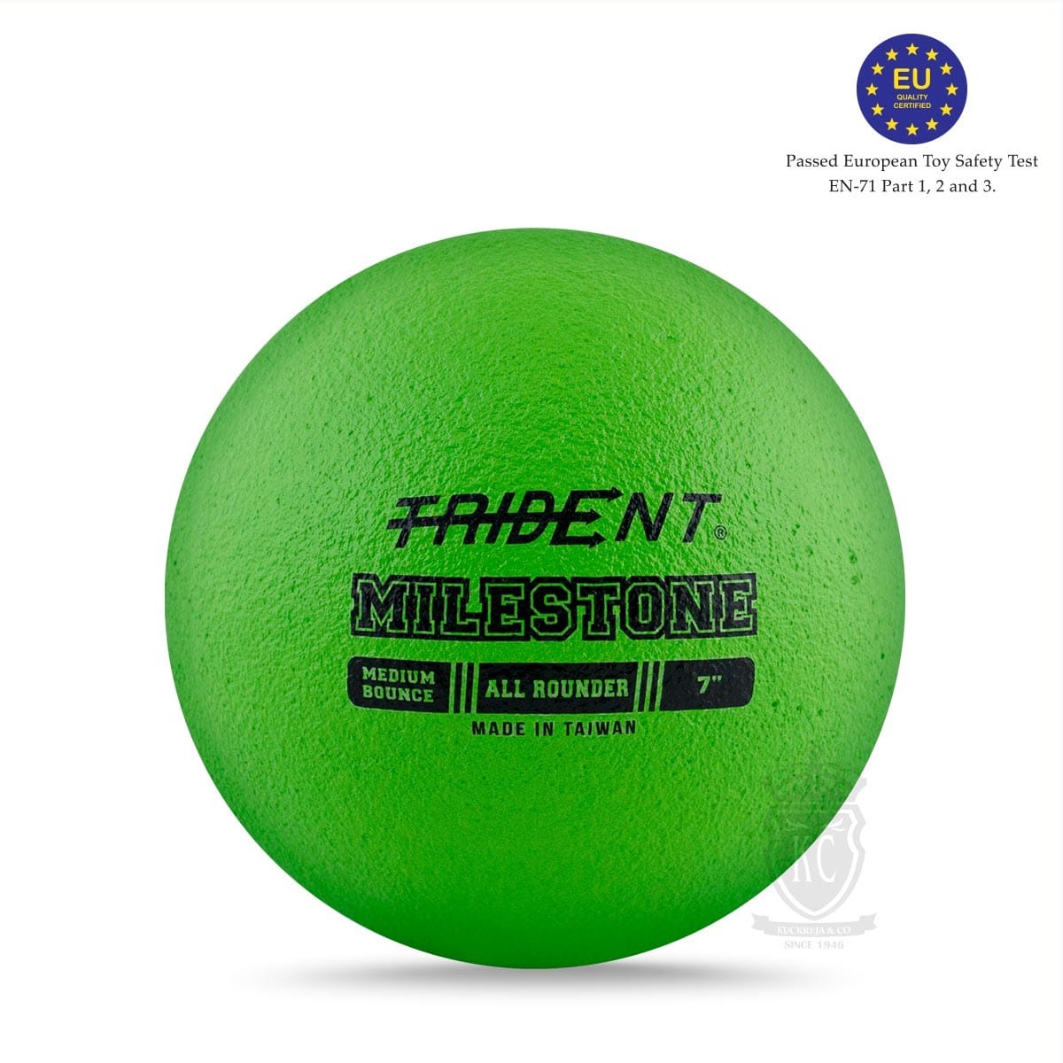 Trident Milestone All Rounder Foam Ball – Green (7″) - Skoolah