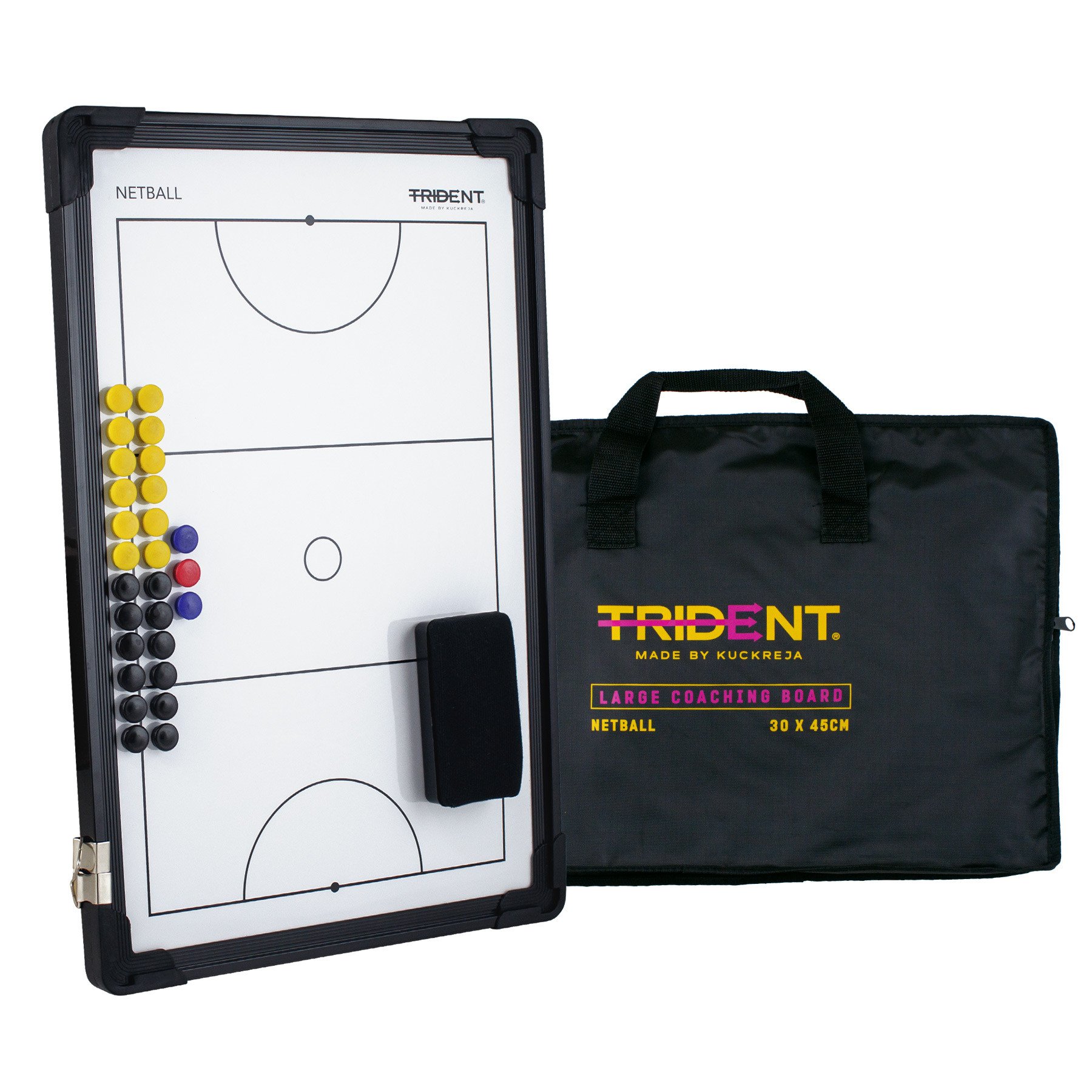 Trident Large Magnetic Coaching Board – Netball (30 x 45cm) - Skoolah