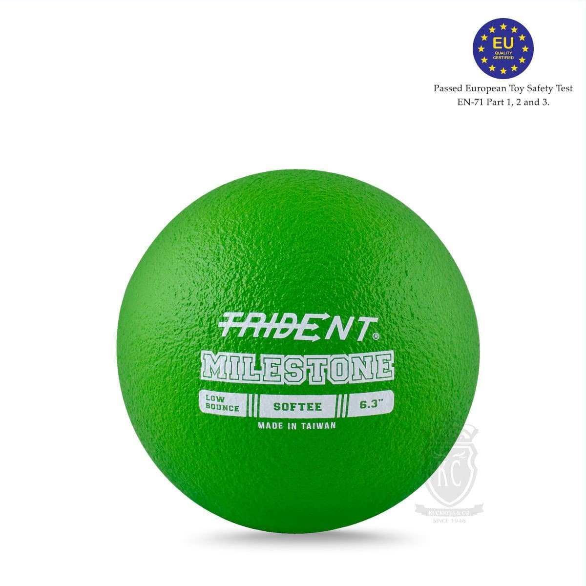 Trident Milestone Softee Low Bounce Foam Ball – Green (6.3″) - Skoolah
