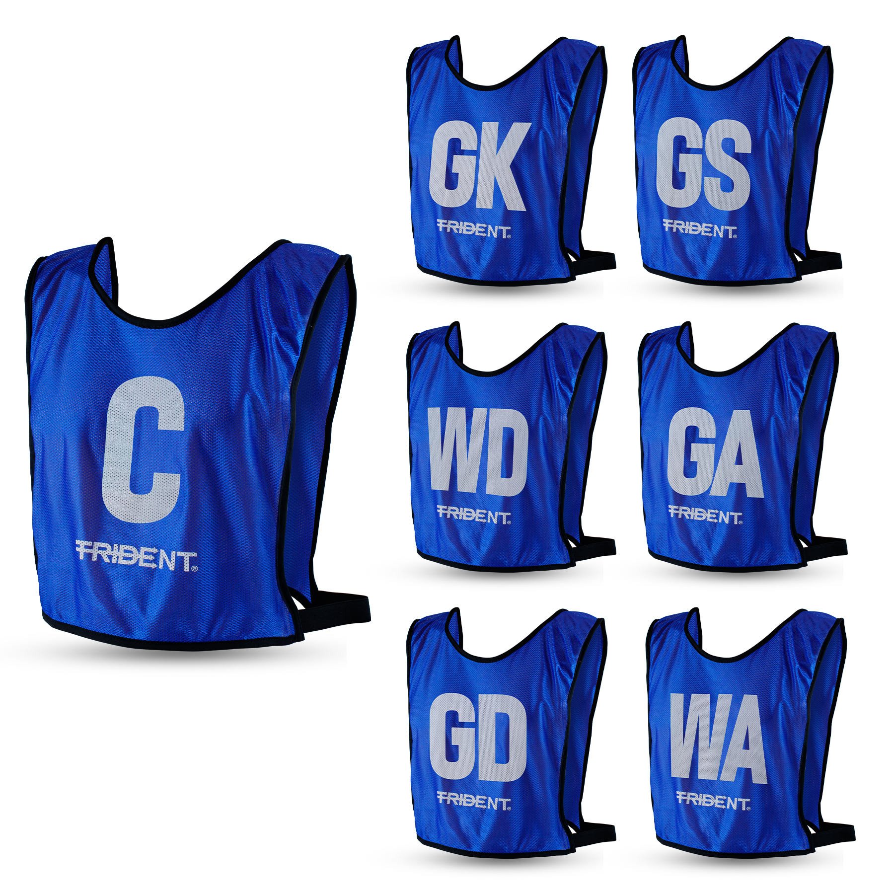 Trident Netball Bibs Set – Blue (Senior, Junior) - Skoolah