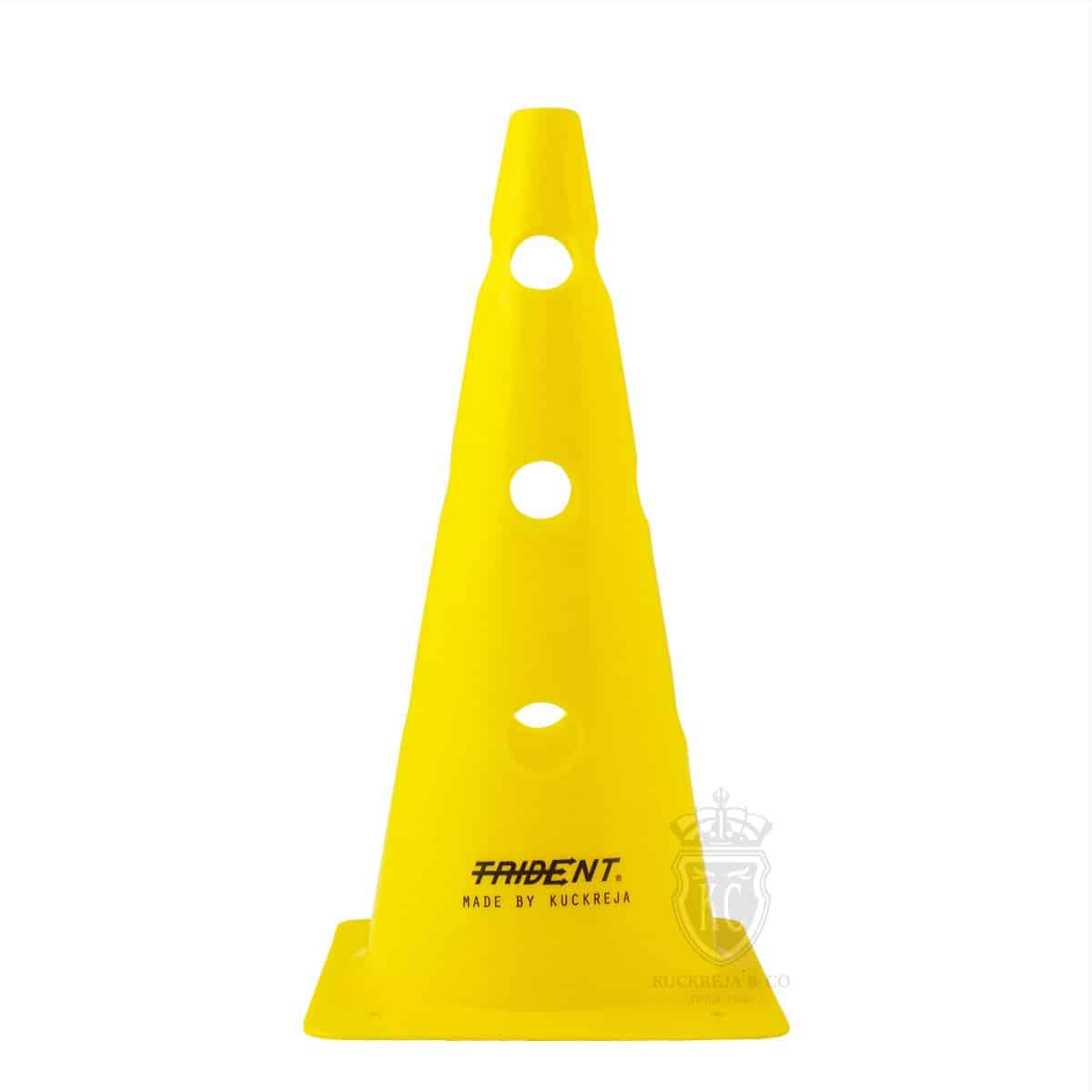 Trident 15″ Cone with Holes – Yellow - Skoolah