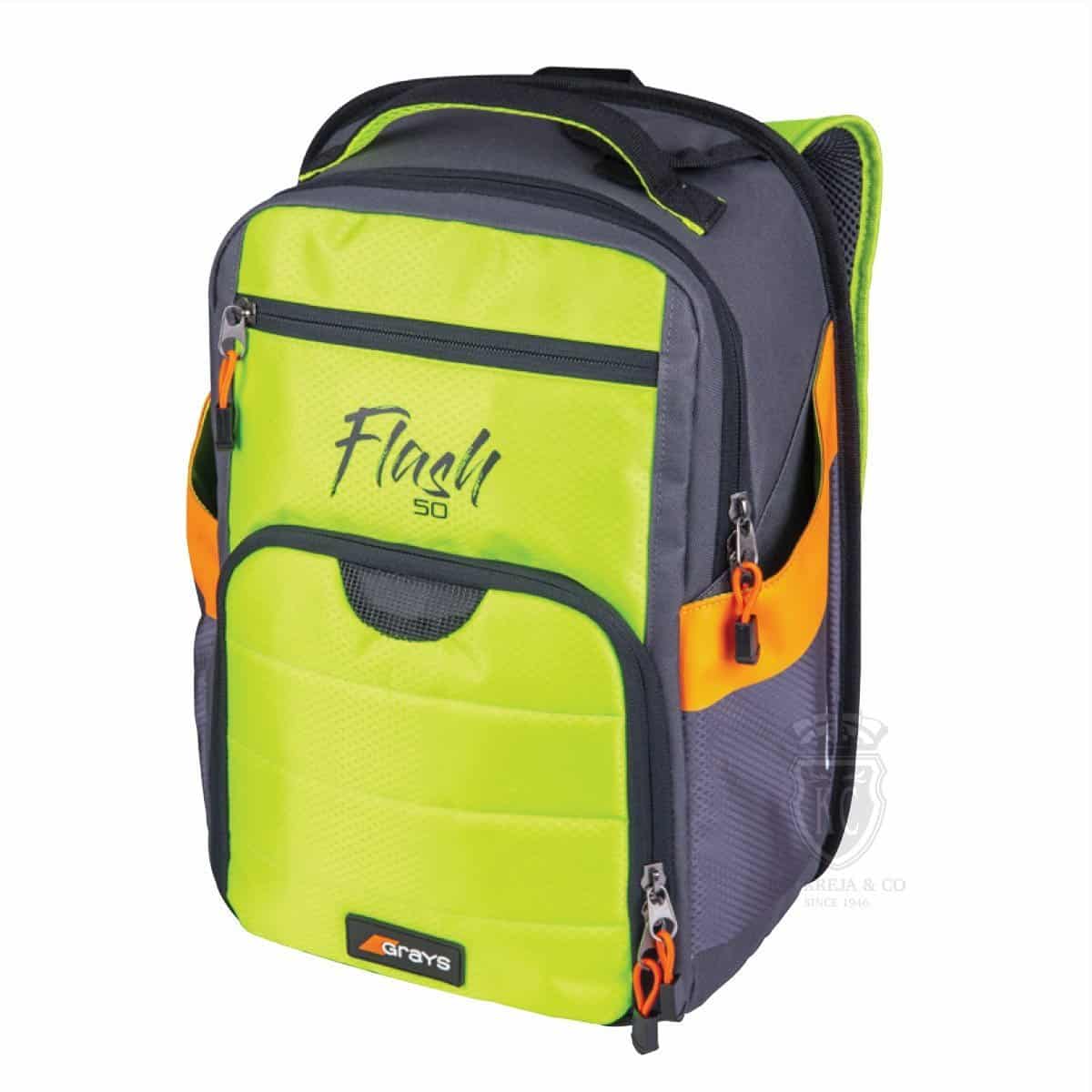 Grays Flash 50 Hockey Backpack – Charcoal/Fluo - Skoolah