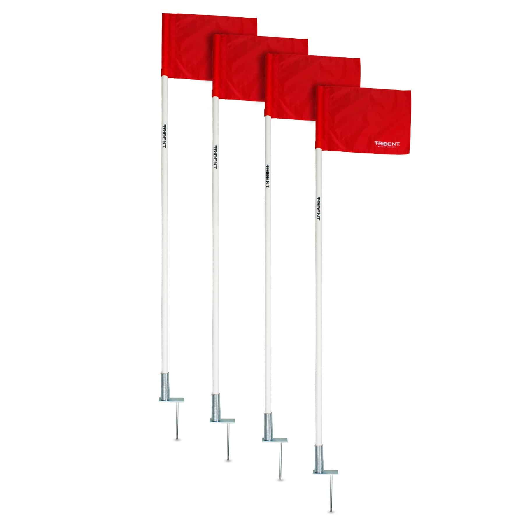 Trident Deluxe Corner Flag with Spike (Set of 4) - Skoolah