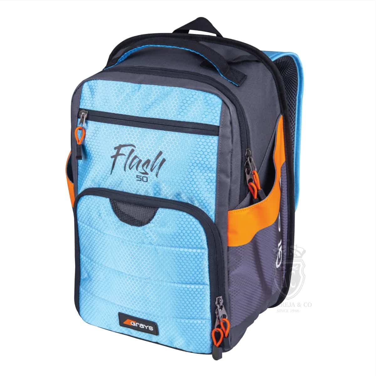 Grays Flash 50 Hockey Backpack – Charcoal/Sky - Skoolah