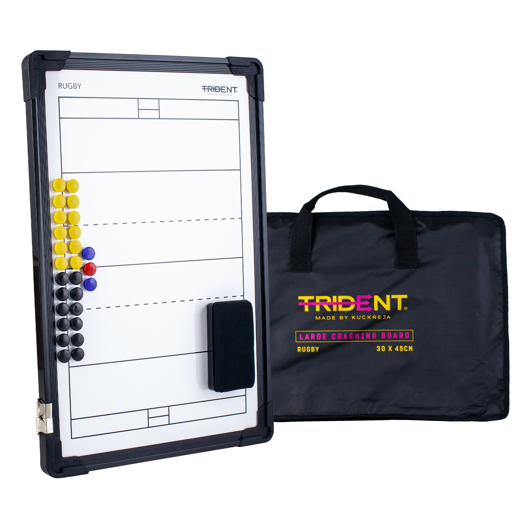 Trident Large Magnetic Coaching Board – Rugby (30 x 45cm) - Skoolah