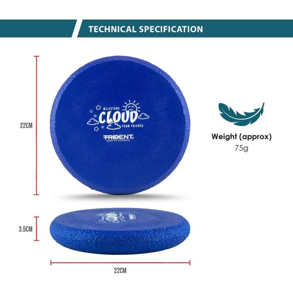 Trident Milestone Cloud Foam Frisbee – Blue - Skoolah