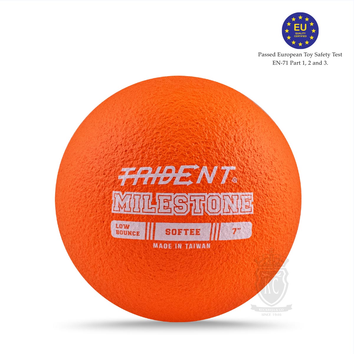 Trident Milestone Softee Low Bounce Foam Ball – Orange (7″) - Skoolah